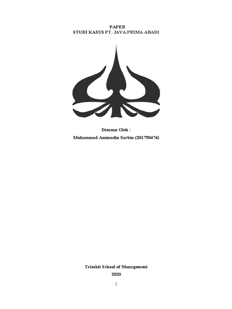 Studi Kasus PT. Java Prima Abadi (Aminudin (201750474) ) | PDF ...