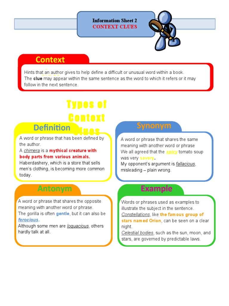 Types of Context Clues | PDF
