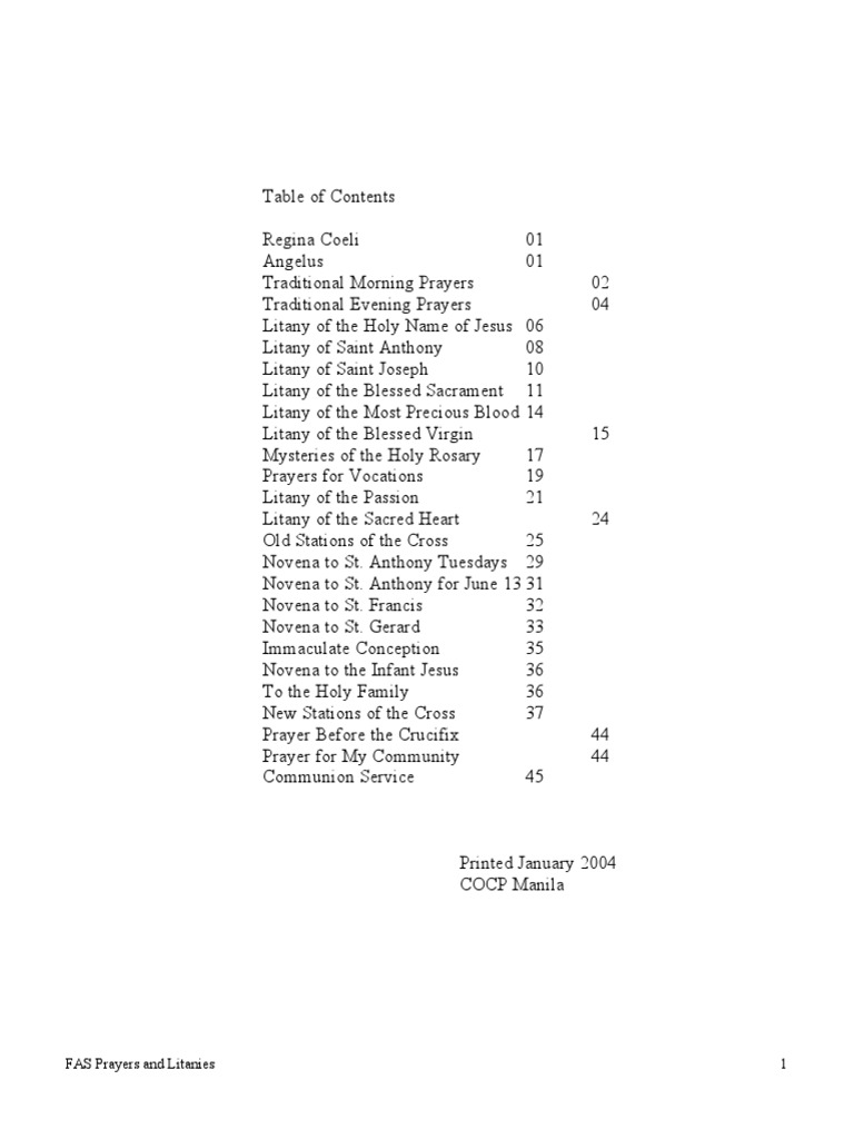 Comprehensive Catholic Litanies Guide | PDF | Religious Behaviour And ...