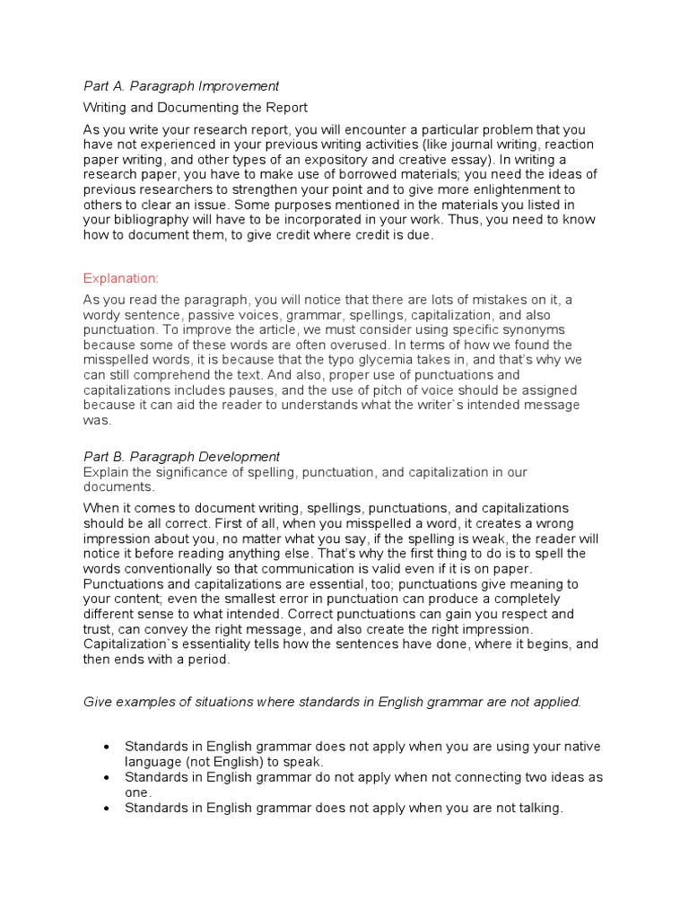 Technical Writing Exam 2 | PDF | Punctuation | Paragraph