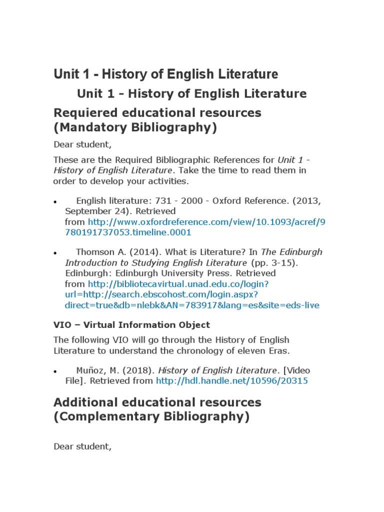 History of English Literature | PDF
