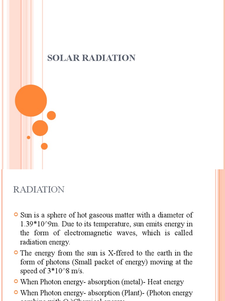 Solar Radiation | PDF | Electromagnetic Radiation | Electromagnetic ...