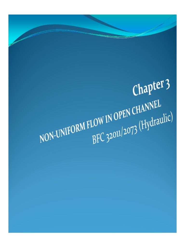 Analysis of Non-Uniform Flow in Open Channels | PDF | Fluid Dynamics ...