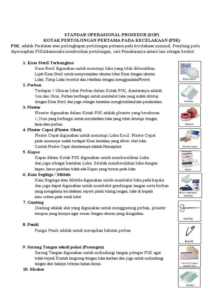 8c SOP Kotak P3K | PDF