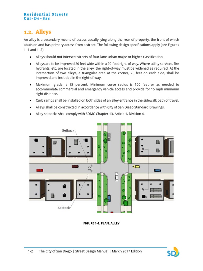 Alleys: Residential Streets Cul-De-Sac | PDF | Street | Parking