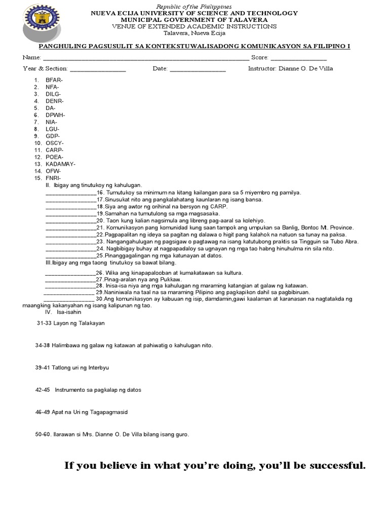 Final Exam Komfil | PDF