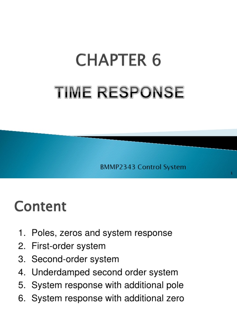 Chapter 6 - Time - Response - 2020 PDF | PDF | Mechanics | Mathematical Objects