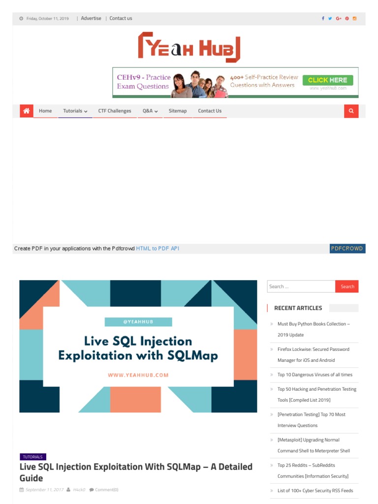 Advertise Contact Us: Home Tutorials CTF Challenges Q&A Sitemap Contact ...
