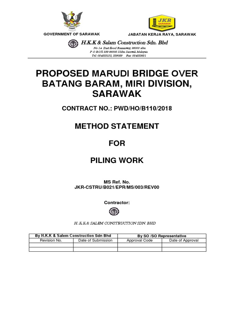 Marudi-Wms003 - Piling Work - RC Square Pile | PDF | Personal ...