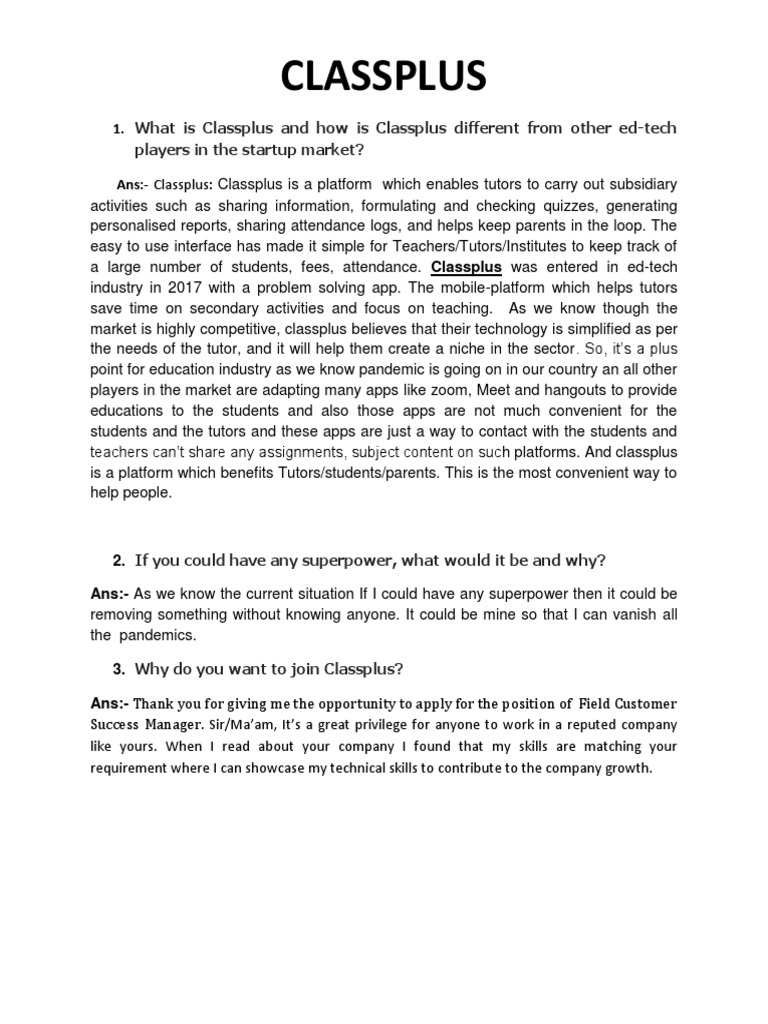 Classplus: Simplifying Tutor Tasks | PDF