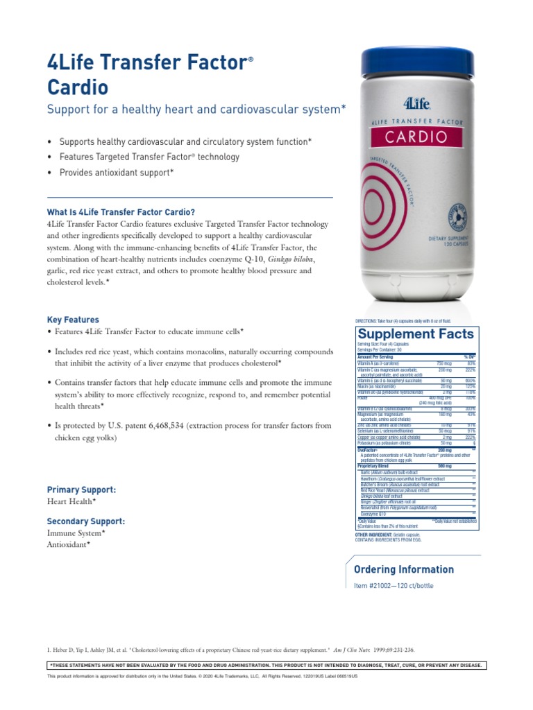 4life Transfer Factor Cardio | PDF | Vitamin | Vitamin C