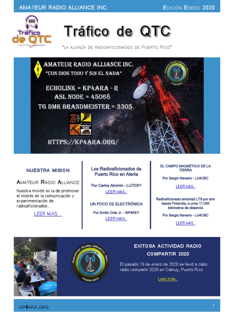 Tráfico de QTC Enero 2020 PDF | PDF | Núcleo planetario | Campo magnético de la tierra