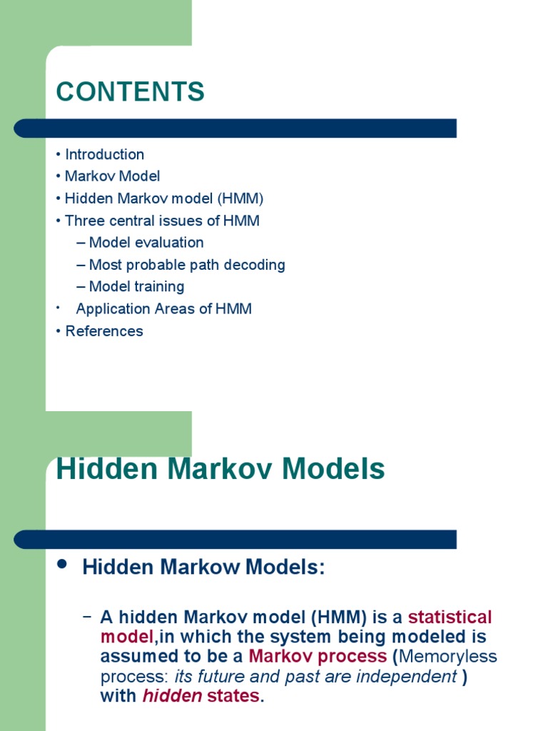 Understanding Hidden Markov Models: Concepts, Problems, and Applications | PDF | Markov Chain ...