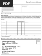 O'Neills Returns Policy and Process | PDF