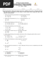 Math Reviewer Grade 8 1st Quarter | PDF | Fraction (Mathematics) | Factorization