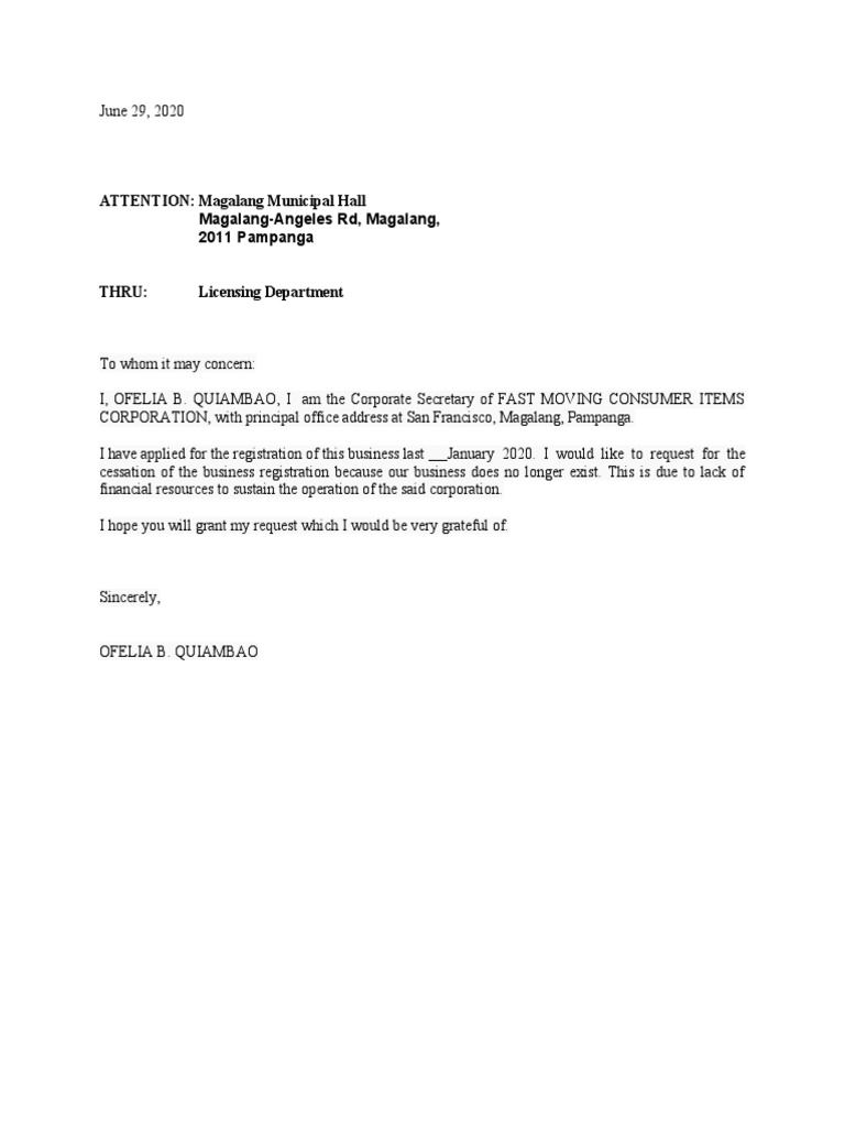 Letter FMCI | PDF | Law