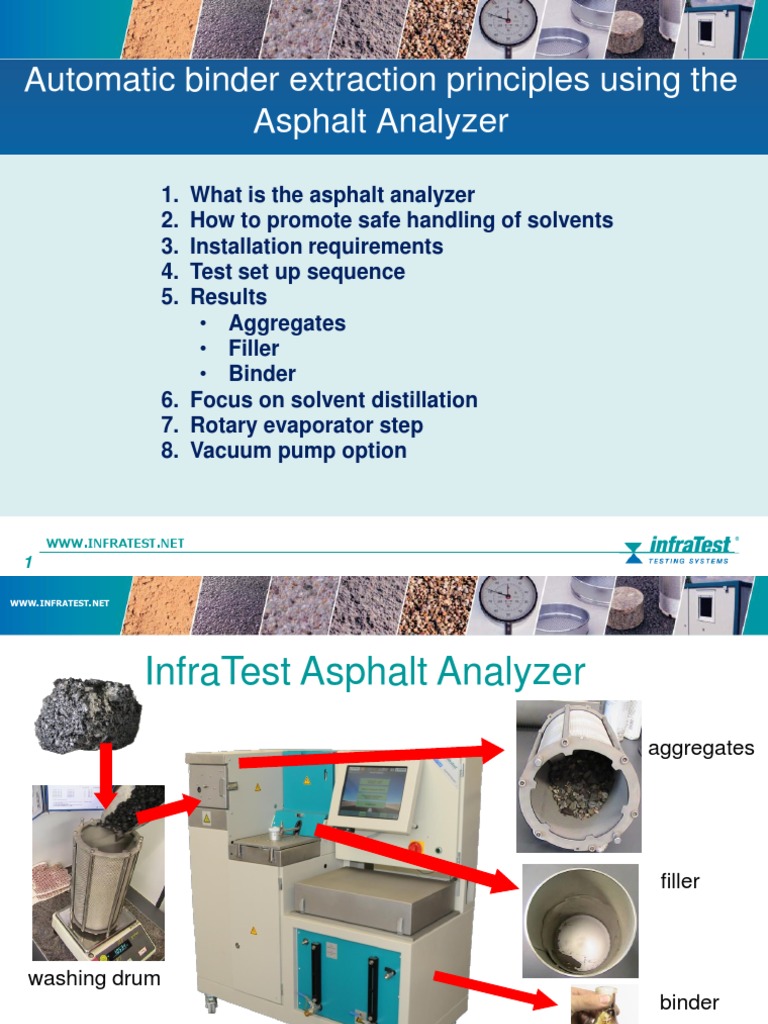 Automatic binder extraction using InfraTest Asphalt Analyzer | PDF ...