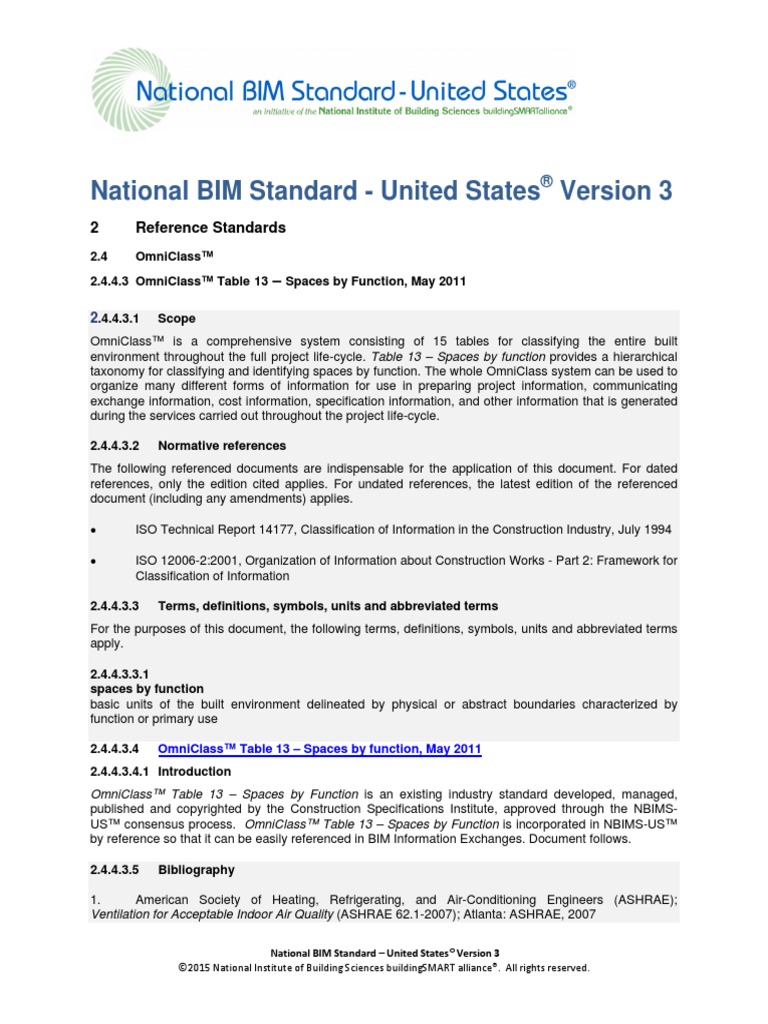 National BIM Standard - United States: 2 Reference Standards | PDF ...
