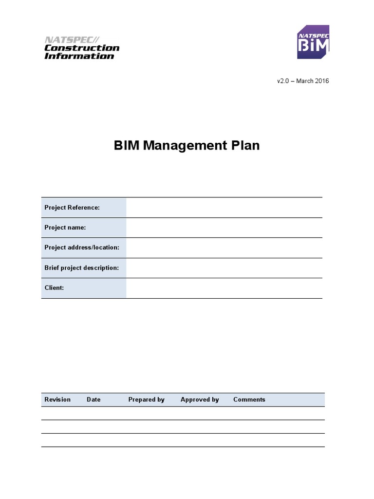 BIM Management Plan: Project Reference | PDF | Building Information ...