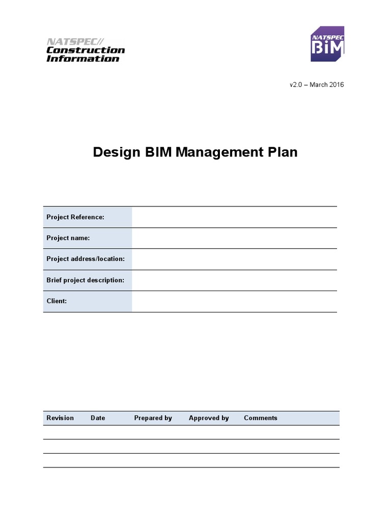 Design BIM Management Plan: Project Reference | PDF | Building ...