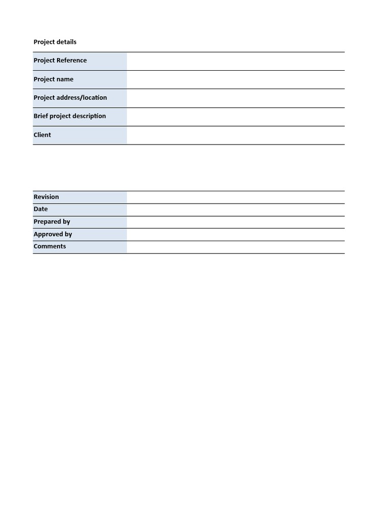 Project Details Project Reference Project Name Project Address/location ...