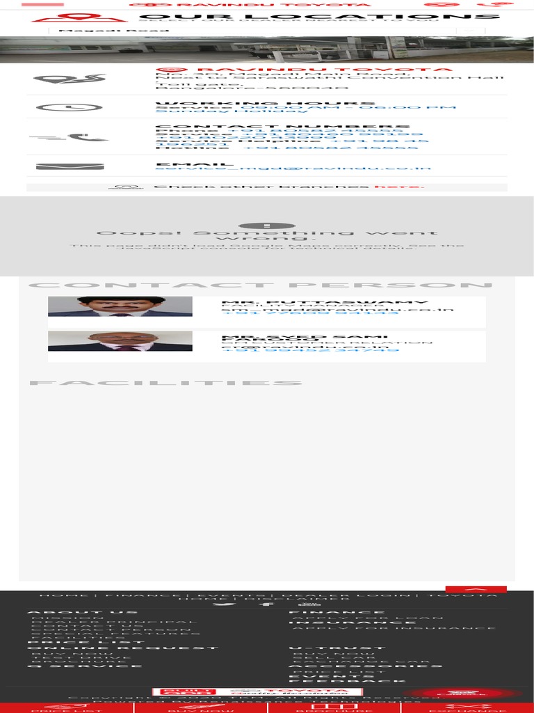Ravindu Toyota Toyota Dealer Contact Us PDF | PDF