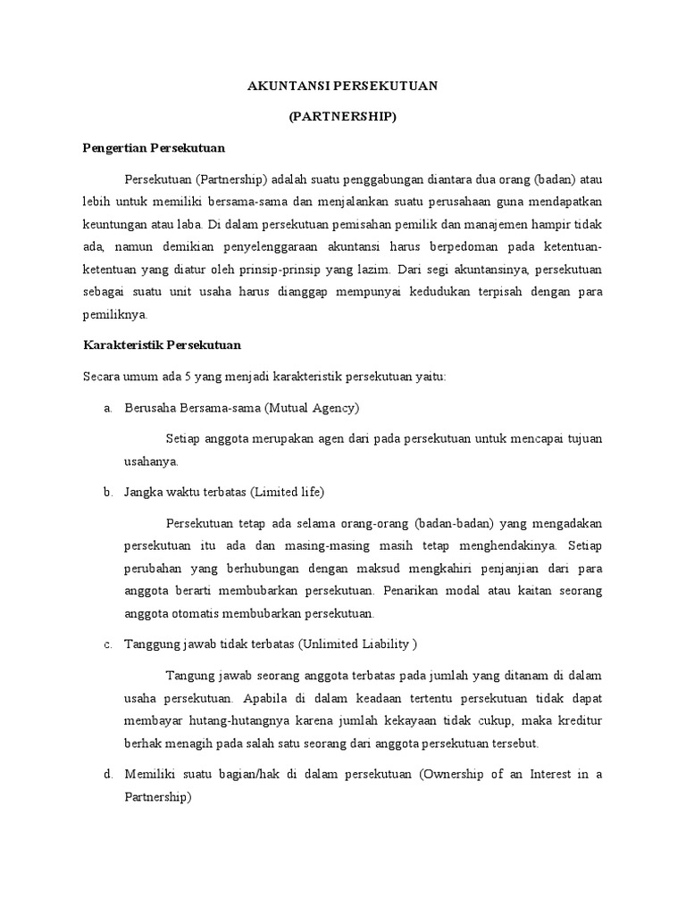 Akuntansi Persekutuan | PDF