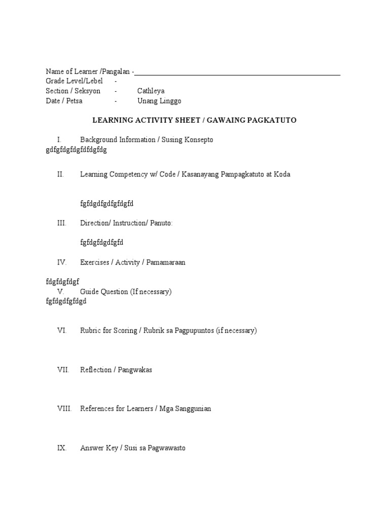 Edit DepEd Learning Activity Sheet | PDF | Career & Growth | Business