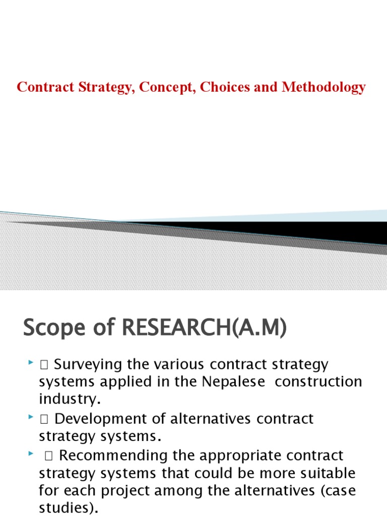 Contract Strategy, Concept, Choices and Methodology | PDF | Procurement ...