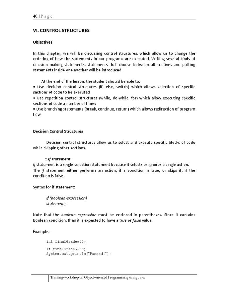 6 Control Structures | PDF | Control Flow | Notation
