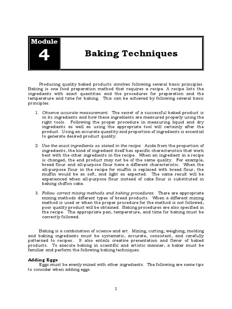 Module 4 Bread and Pastry | PDF | Baking | Cakes