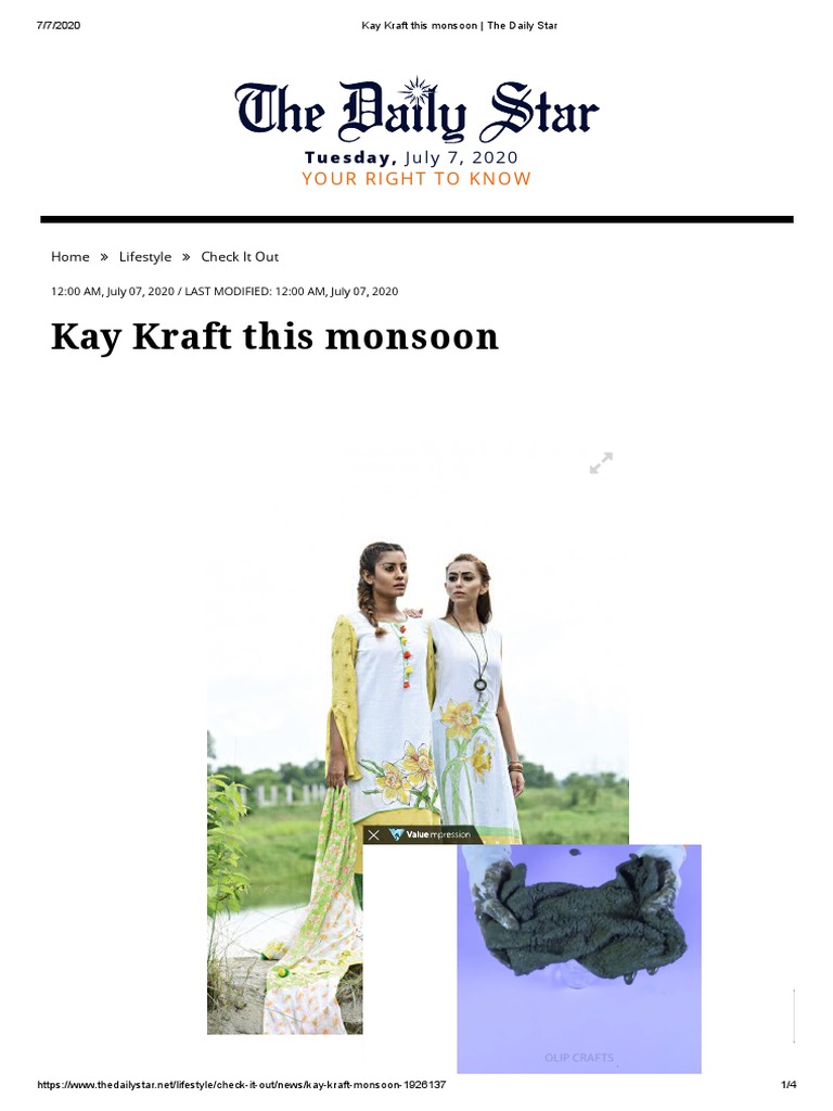 Kay Kraft This Monsoon - The Daily Star | PDF | Mobile Software ...