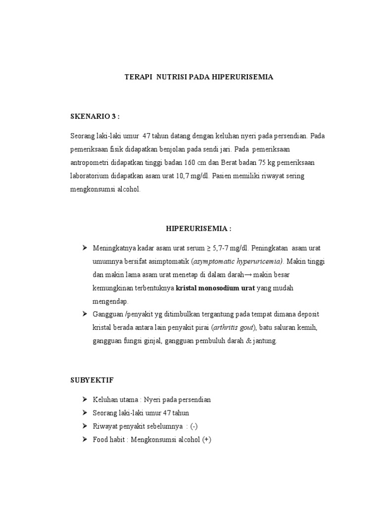 Terapi Nutrisi Pada Hiperurisemia | PDF