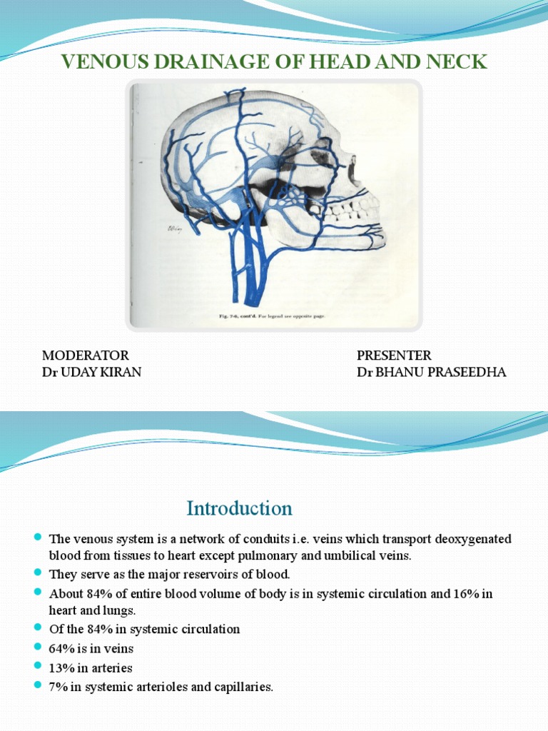 VENOUS DRAINAGE OoF HEAD AND NECK | PDF | Vein | Thrombosis