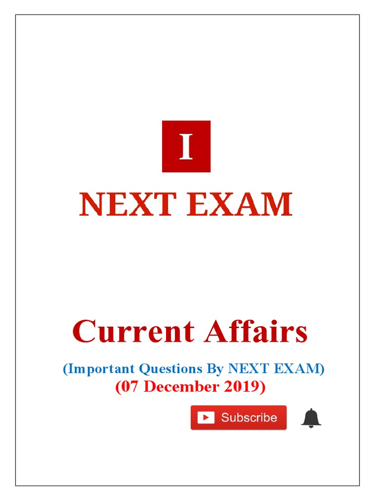 Current Affairs 7 TH Dec 2019 | PDF | Computers | Technology & Engineering