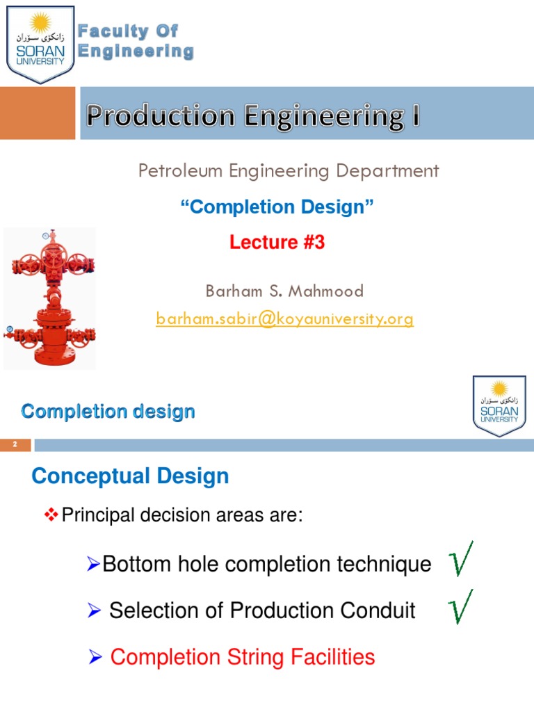 Completion Design (#3) | PDF | Casing (Borehole) | Gases