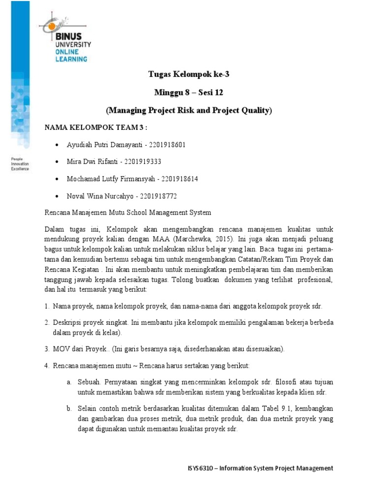 1921 Isys6310 Dsba TK3-W8-S12-R1 Team3 | PDF