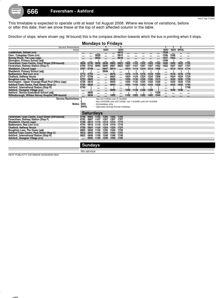 666 Bus Route | PDF | Public Transport | Transport