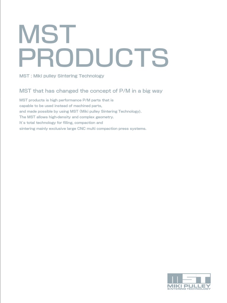 MST Products: MST That Has Changed The Concept of P/M in A Big Way ...