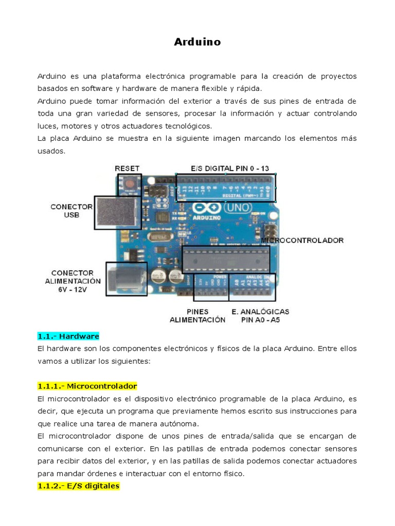 Arduino | Descargar gratis PDF | Arduino | Microcontrolador