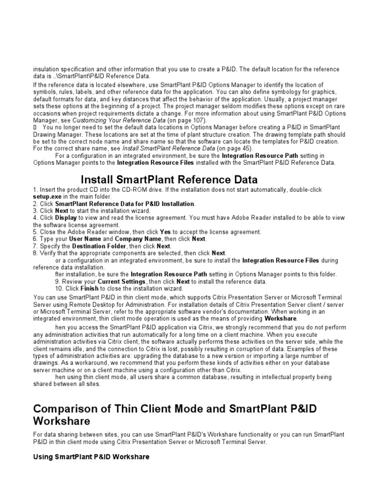 Install Smartplant Reference Data: Setup - Exe in The Main Folder | PDF | Information Technology ...