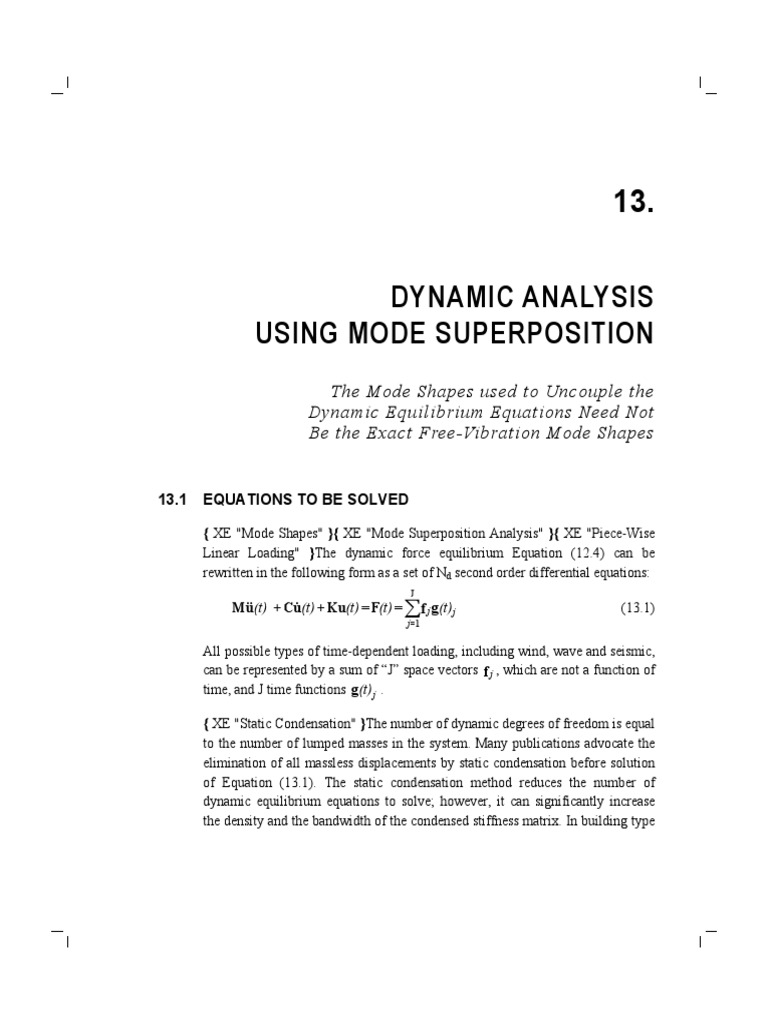13 Modes PDF | Download Free PDF | Normal Mode | Equations