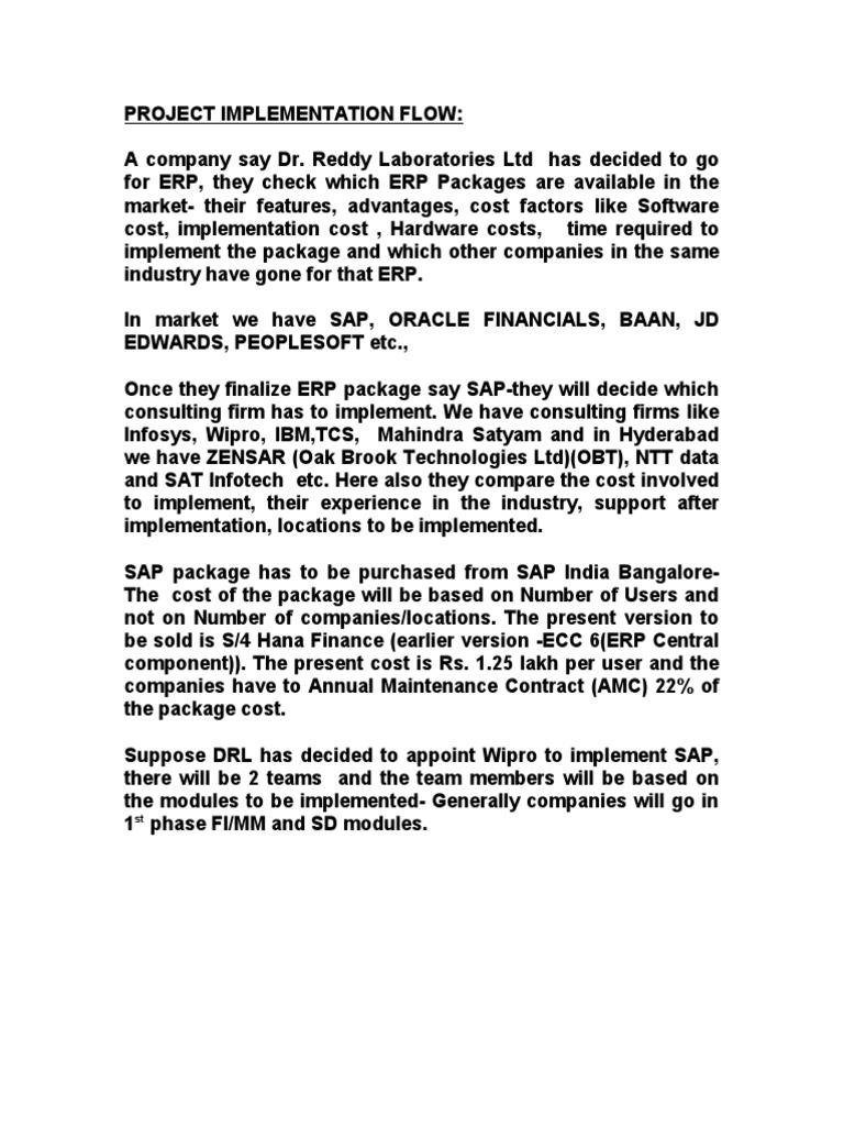 Sap Implementation Flow | PDF | Sap Se | Enterprise Resource Planning