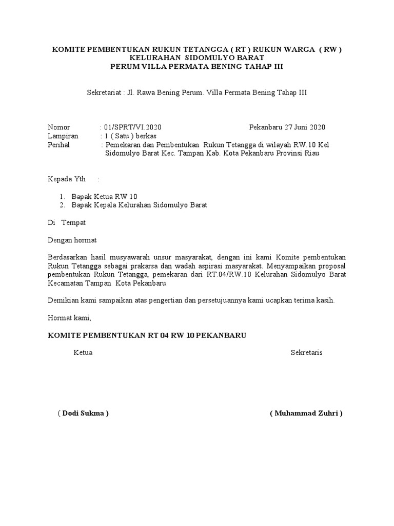 Komite Pembentukan RT | PDF | Politik | Ilmu Sosial