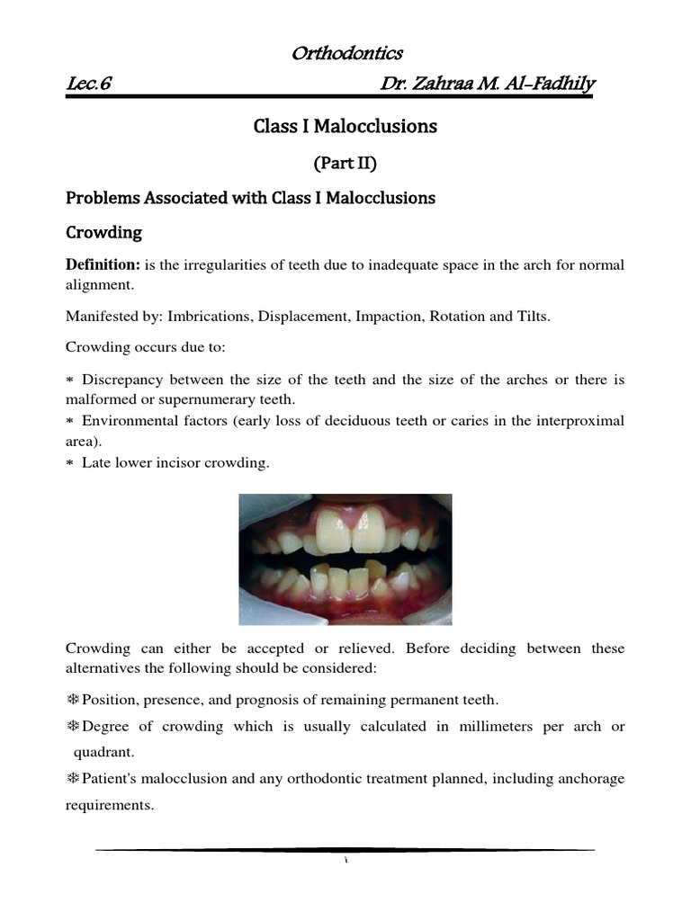 CL 1 Part 2 PDF | PDF | Orthodontics | Tooth