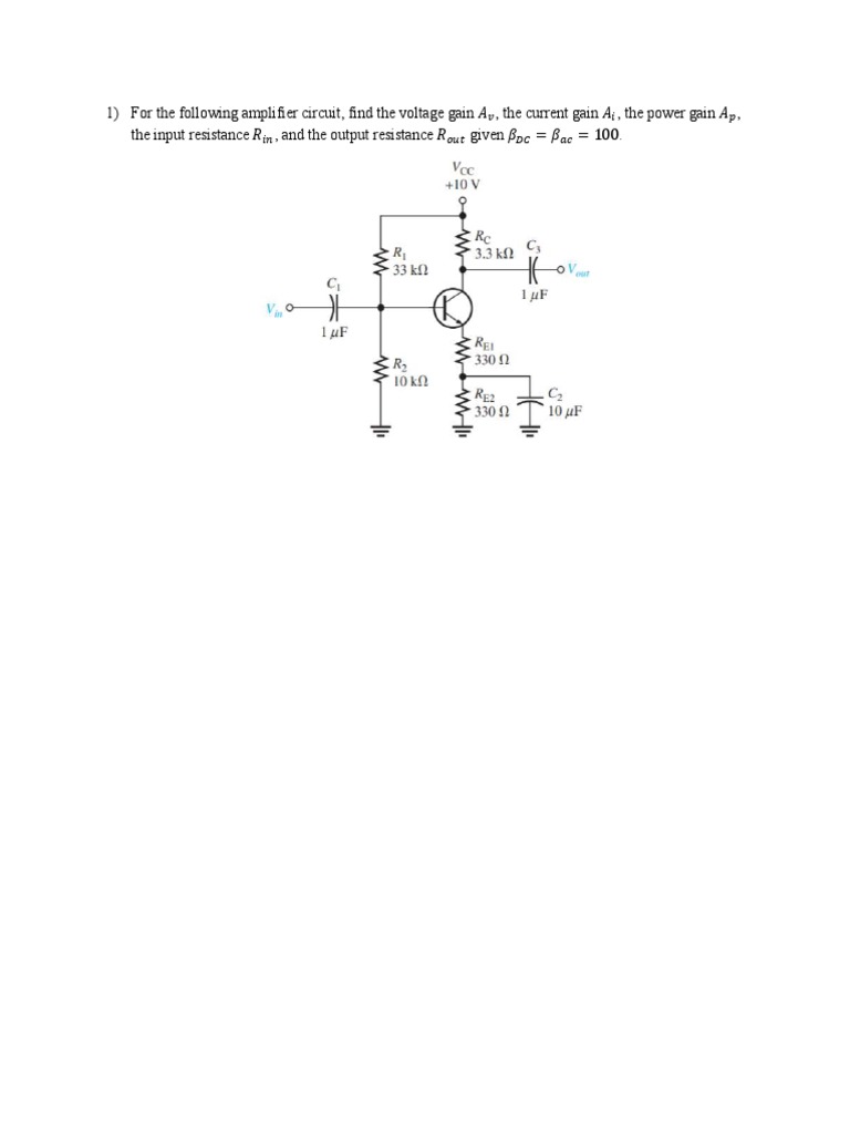 Worksheet BJT | PDF | Bipolar Junction Transistor | Amplifier