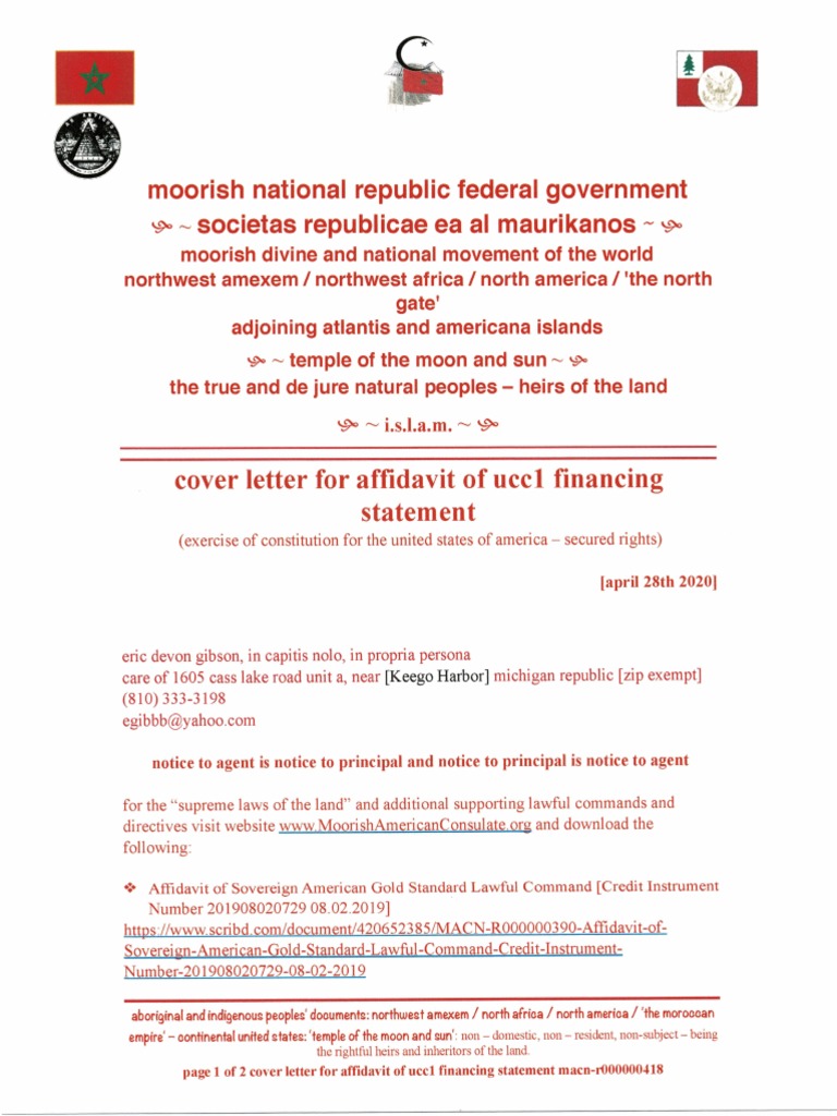 Ens Legis (Straw) Lien in Name Ov (ERIC DEVON GIBSON) | PDF