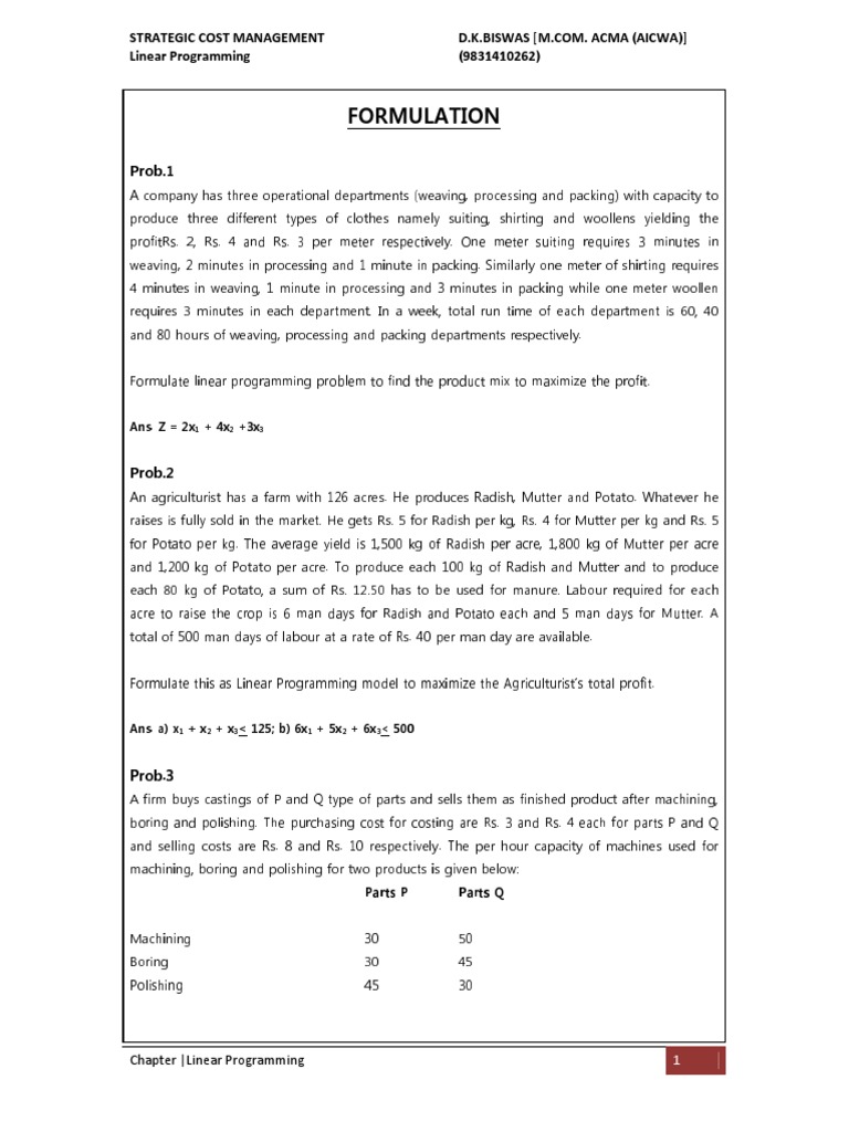 Linear Programming | Download Free PDF | Bonds (Finance) | Economies