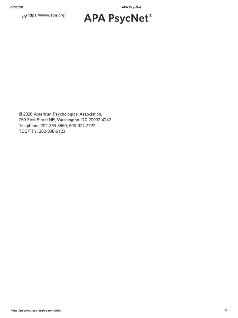 APA PsycNet PDF | PDF | Self-Improvement