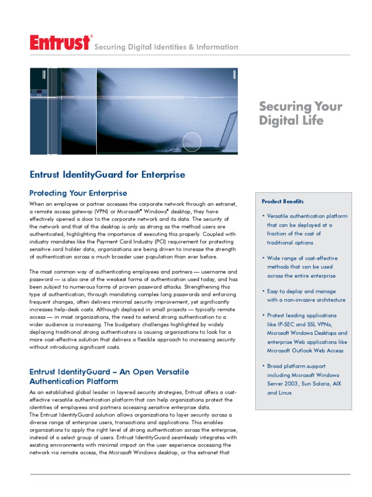 Entrust Identityguard For Enterprise | Download Free PDF ...